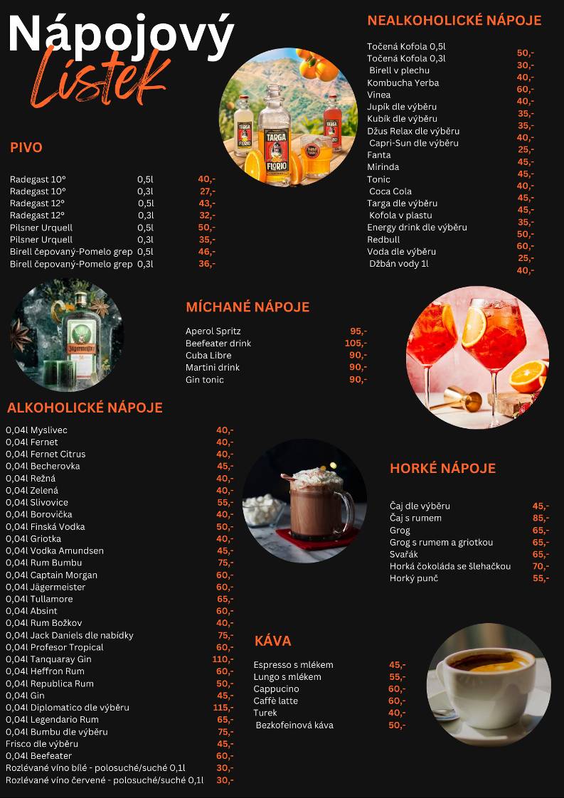 Menu at Adventure Restaurant Golf, Vítkov