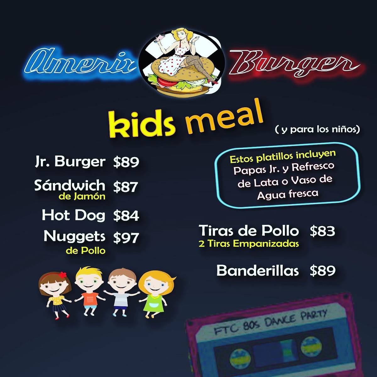 Carta del restaurante Amerix Burger Municipio Libre, Aguascalientes, Av ...