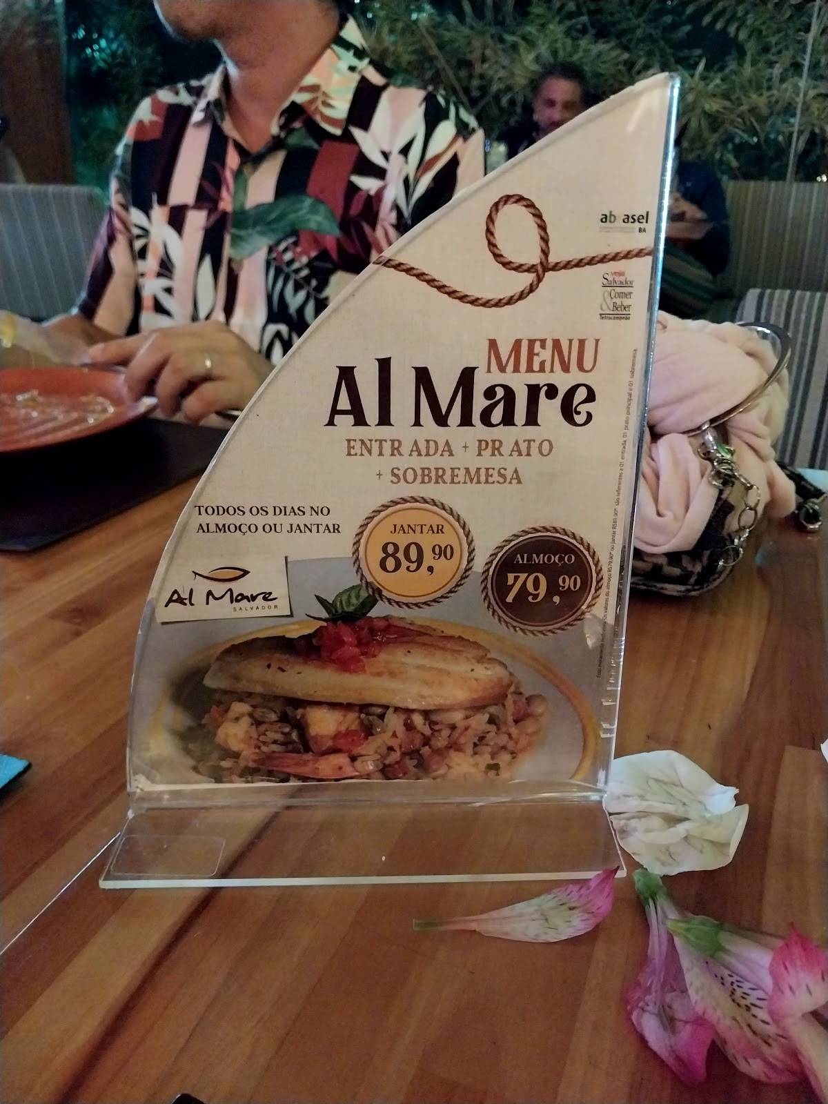 Menu em Al Mare restaurante, Salvador, 3133 - Loja 1034