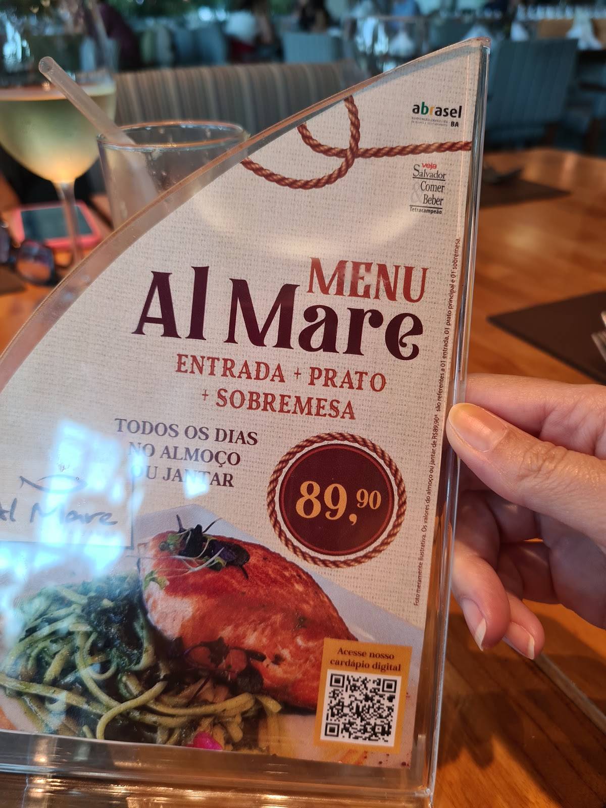 Menu em Al Mare restaurante, Salvador, 3133 - Loja 1034