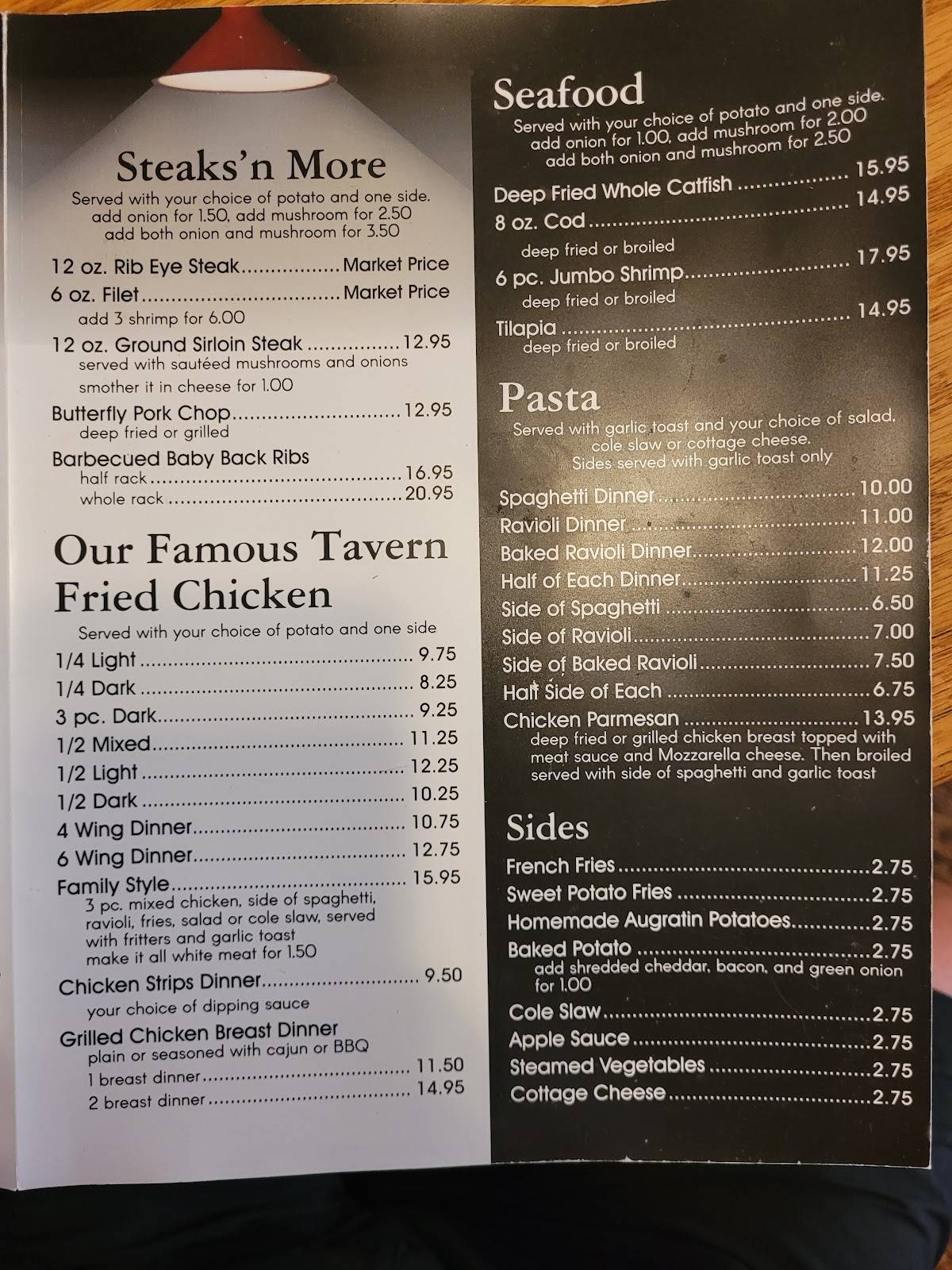 Menu at Alexander Park Tavern pub & bar, Princeton