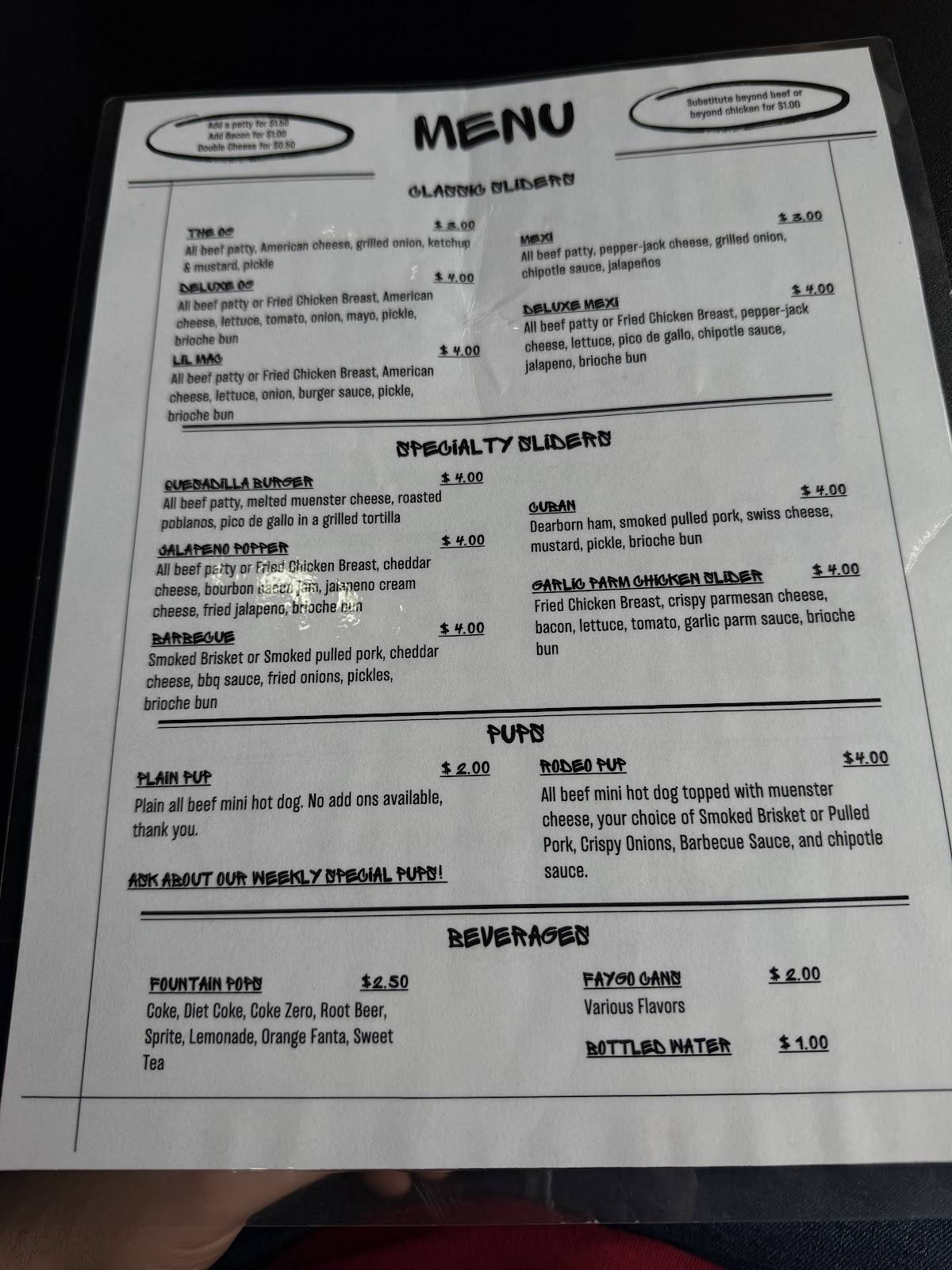 Menu at The Streatery restaurant, Allen Park