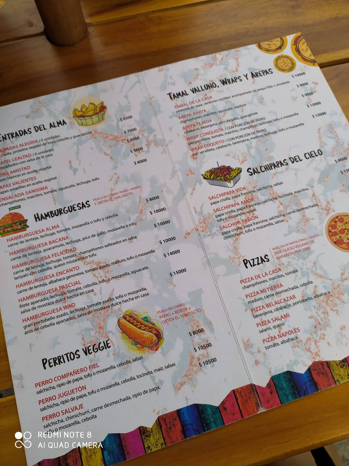 Carta de Alma & Café, Cali