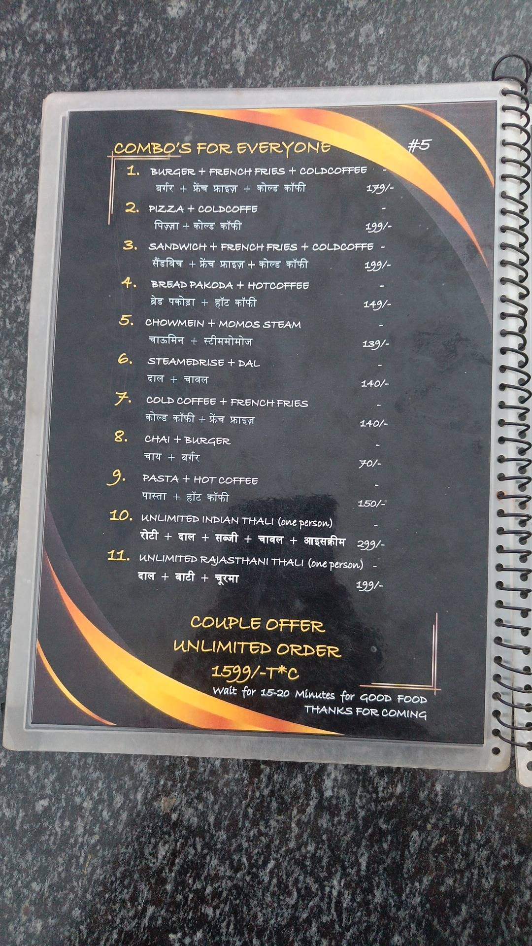 Menu at Alpha Café & Restaurant, Kekri