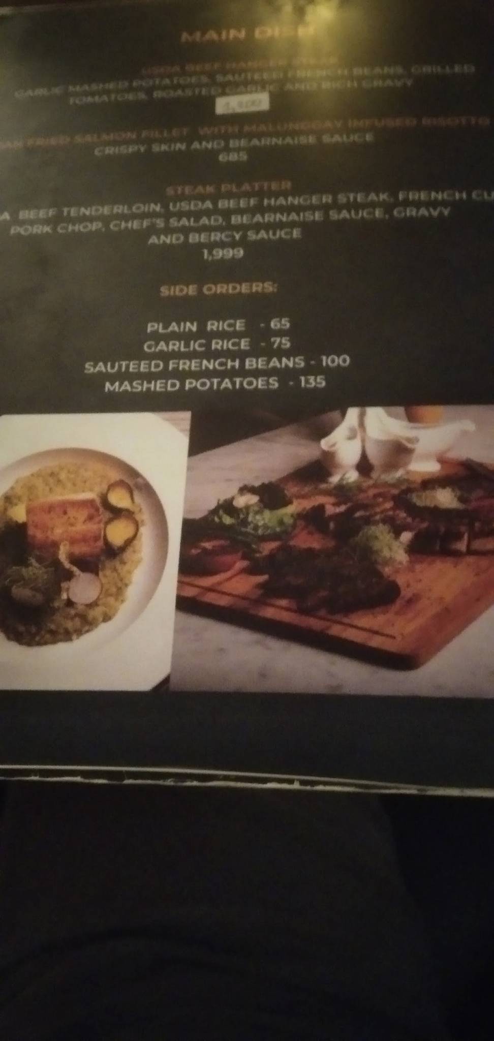 Menu at Ambiance Bar & Restaurant, Cebu City