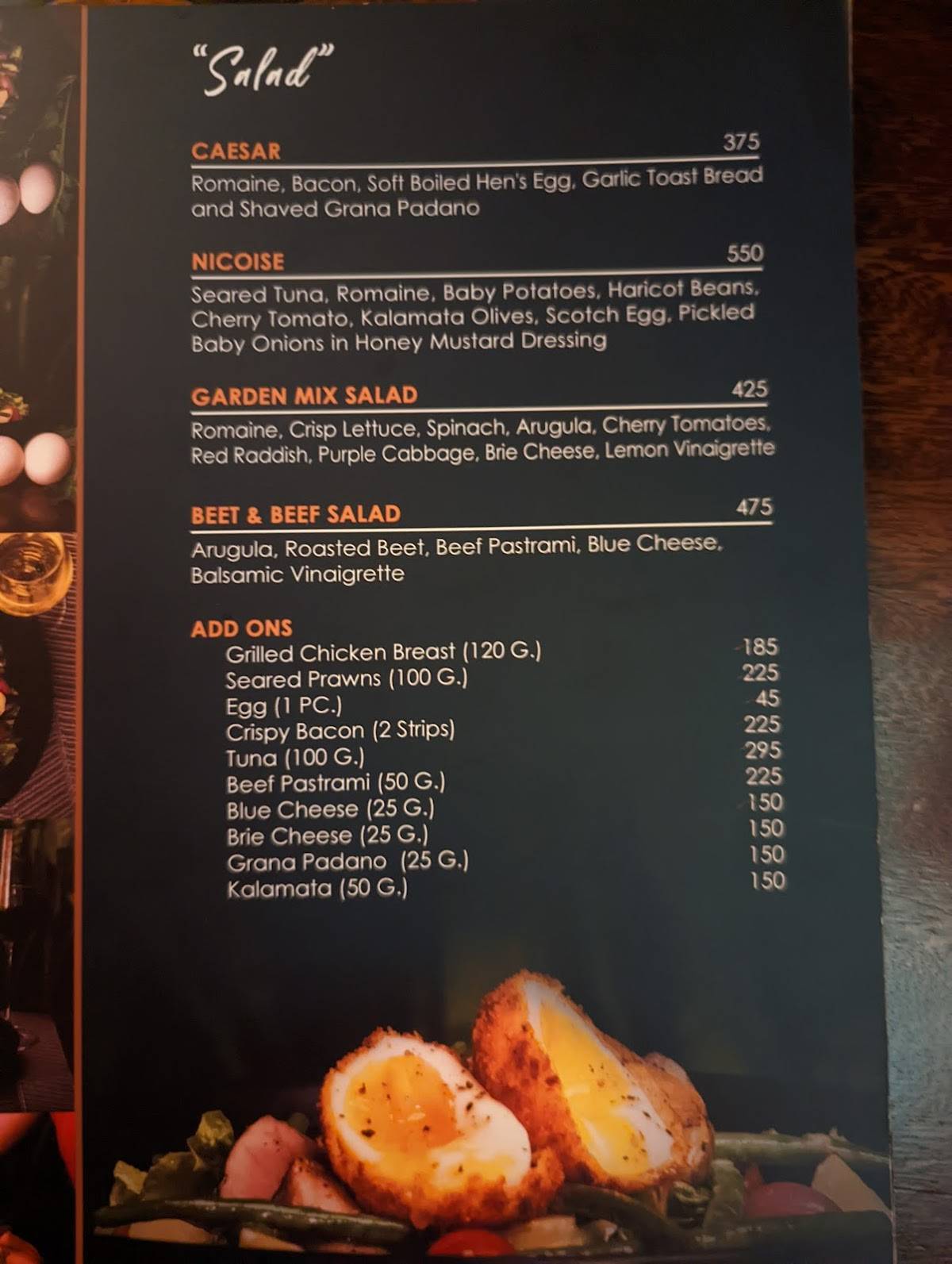Menu at Ambiance Bar & Restaurant, Cebu City