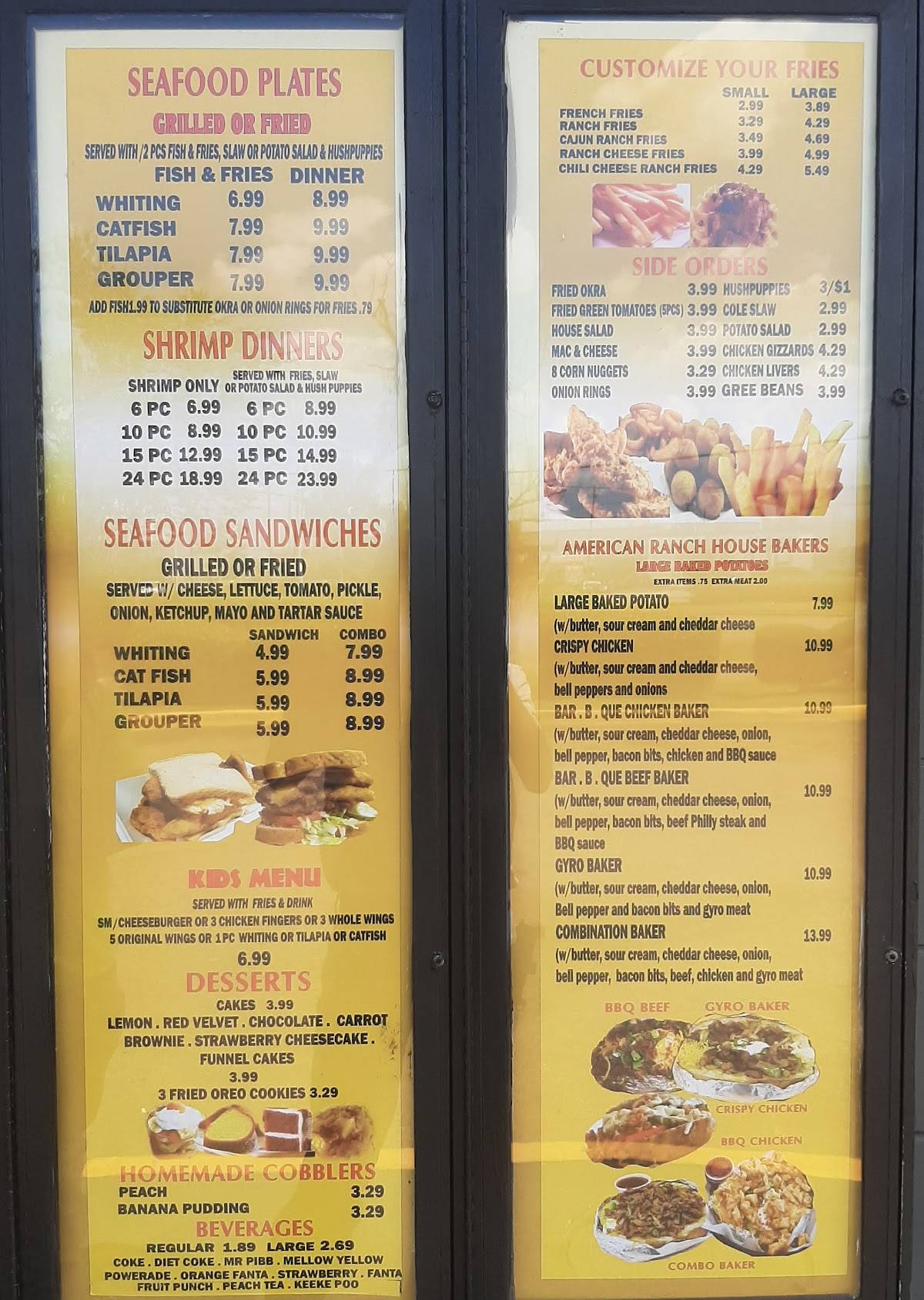 Menu at American Ranch House-Lomb Avenue restaurant, Birmingham