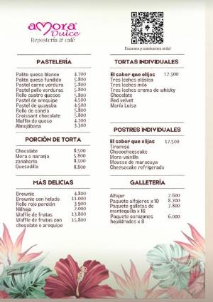 Carta de Amora Dulce | Repostería & Café - Floresta, Colombia, Al lado ...