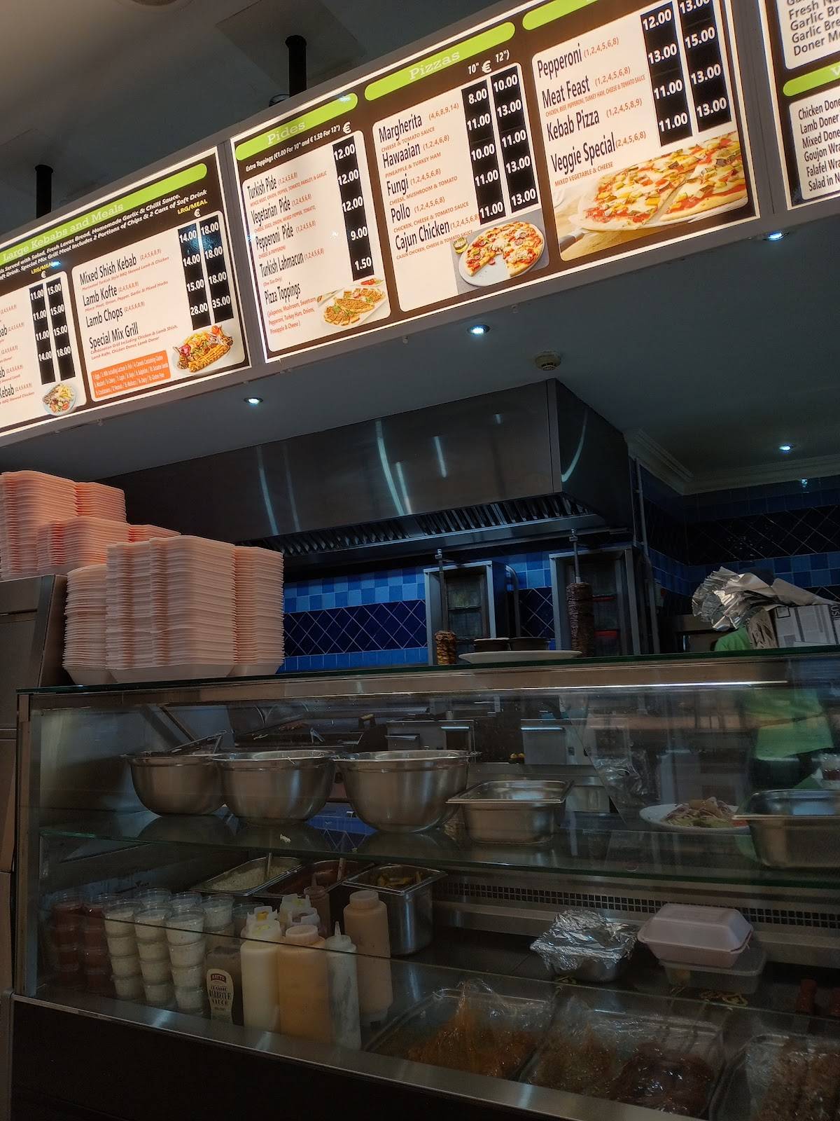 Menu at Anfora Turkish Kebab House restaurant, Galway