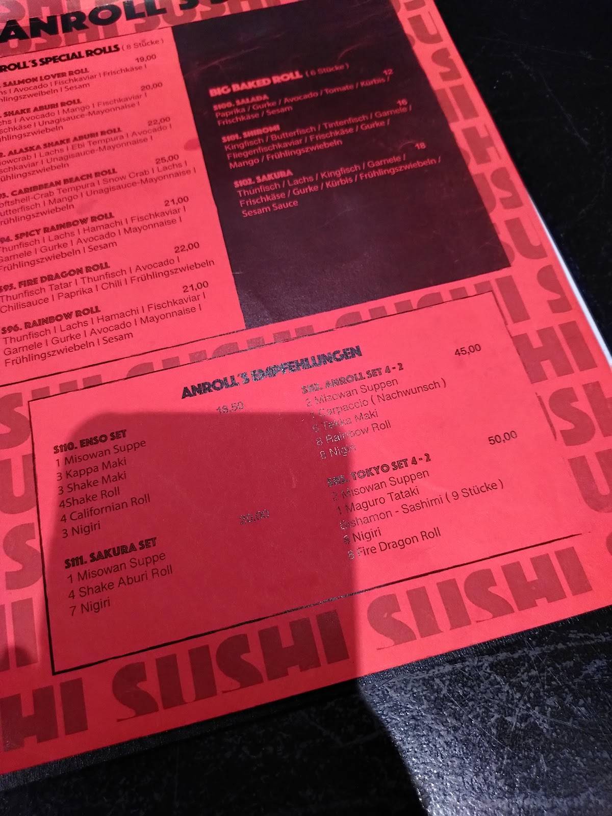 Speisekarte von Anroll Restaurant, Heilbronn