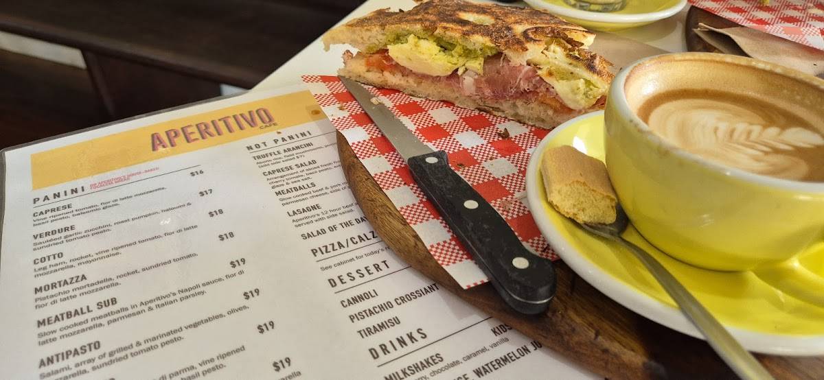 Menu at Aperitivo Cafe, Currumbin