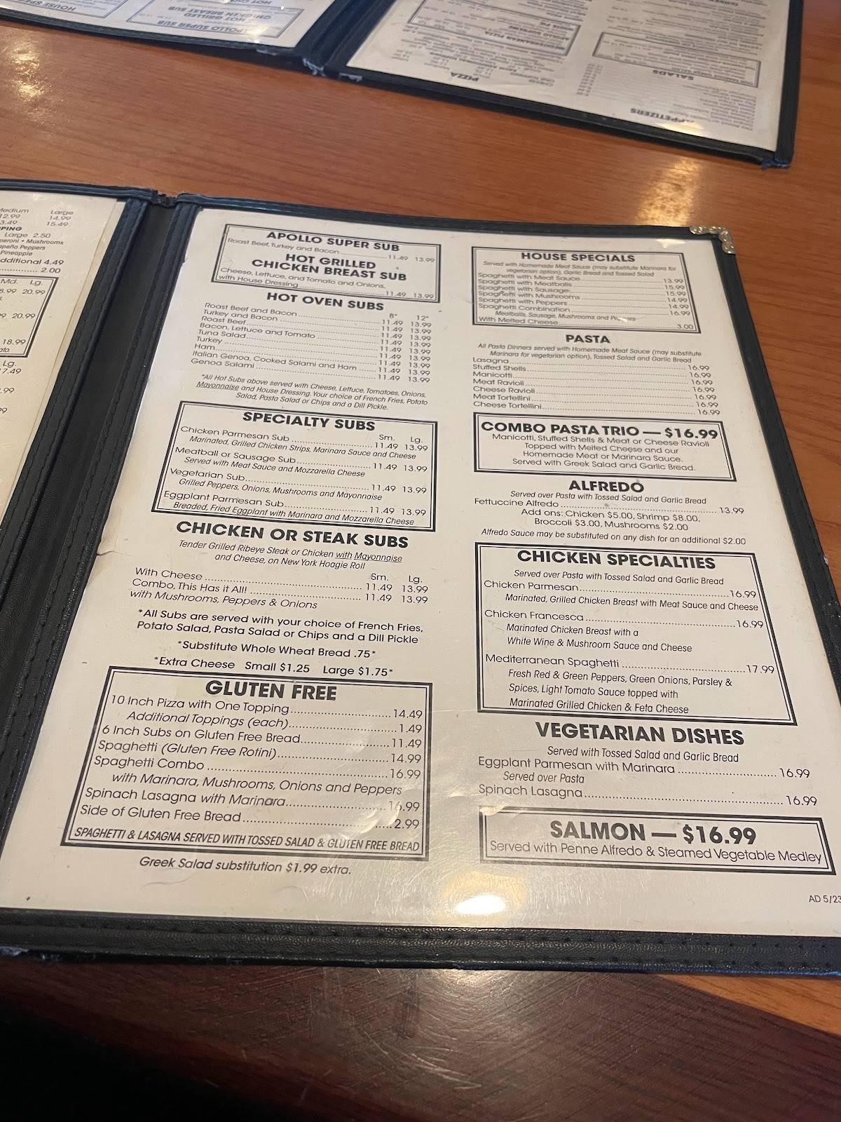 Menu at Apollo Flame Bistro - Brevard Rd restaurant, Asheville, Brevard Rd