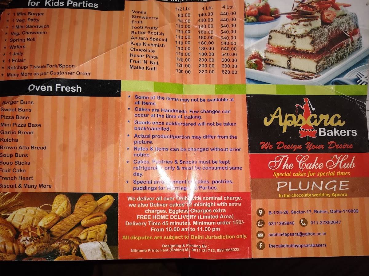 Menu at Apsara Restaurant, Delhi, B-1/113-115