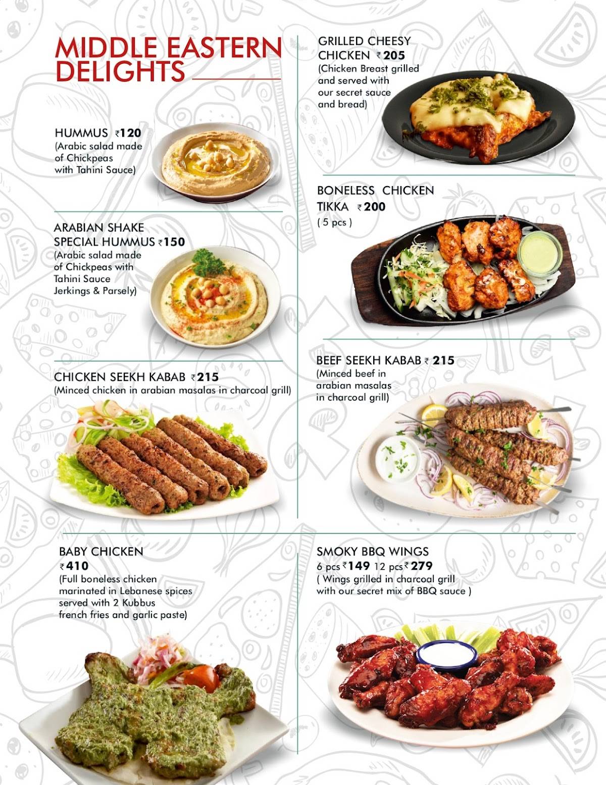 Menu at Arabian shake cafe - Gen Hosp Junction, Alappuzha