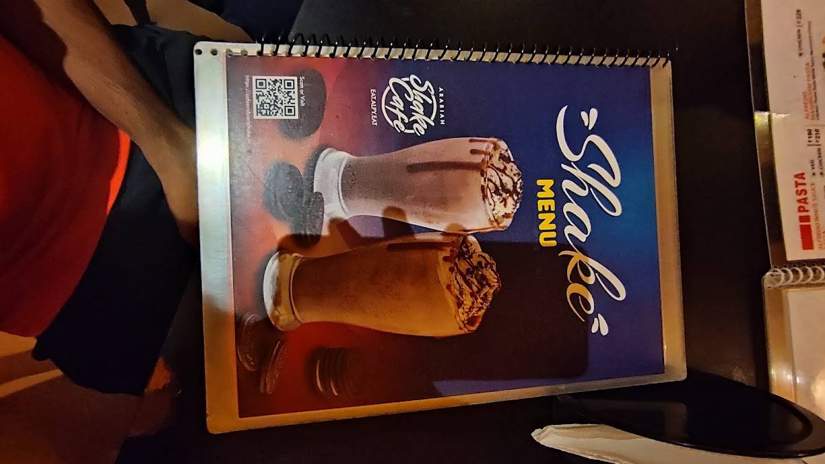 Menu at Arabian shake cafe - Gen Hosp Junction, Alappuzha