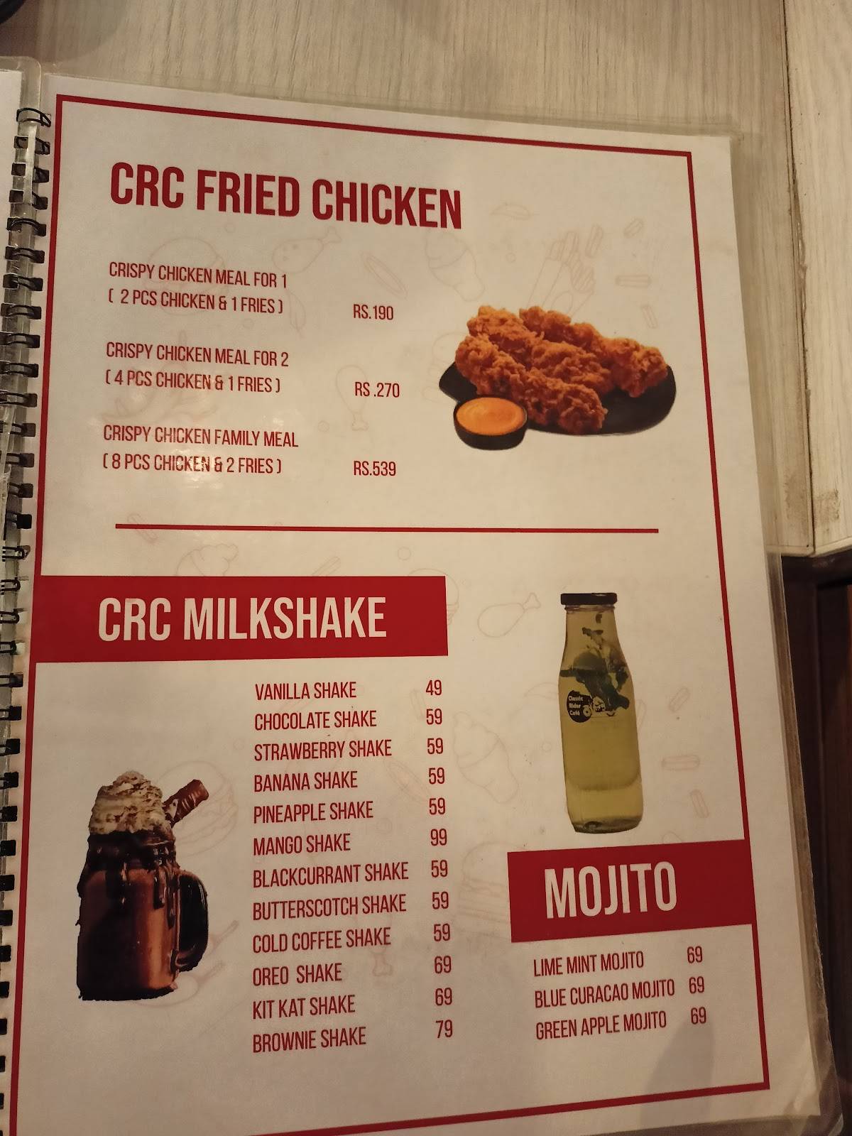 Menu at Classic Rider Cafe, Arni, Arani