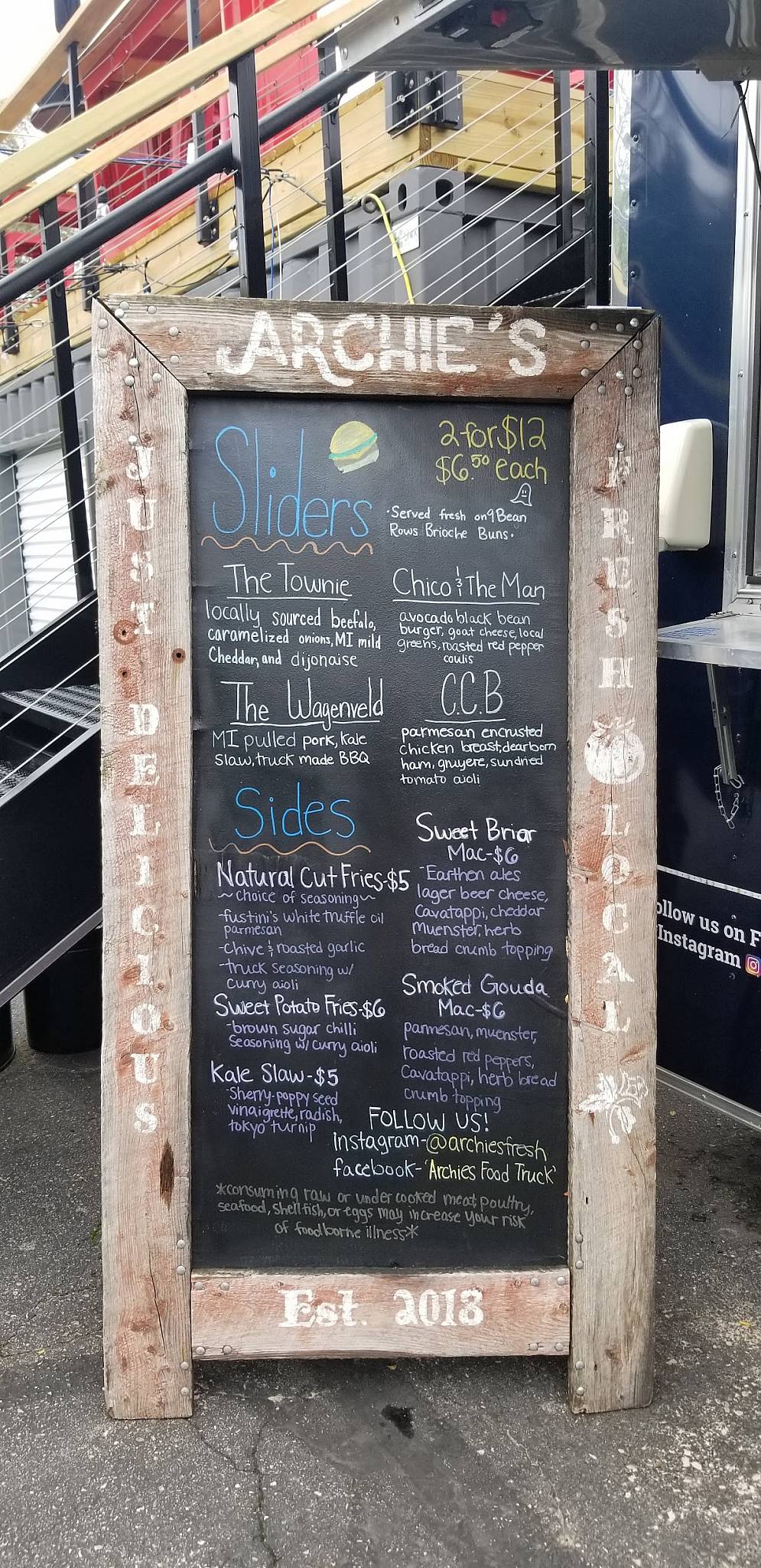 Menu at Archie's Social House restaurant, Traverse City, 237 Lake Ave # 200