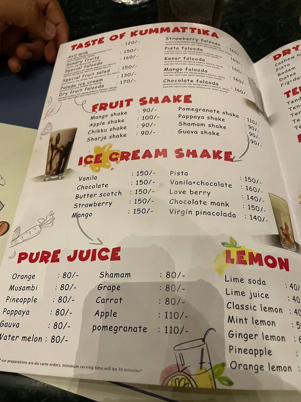 Menu at Arippa, Ernakulam, Koduvathara Rd