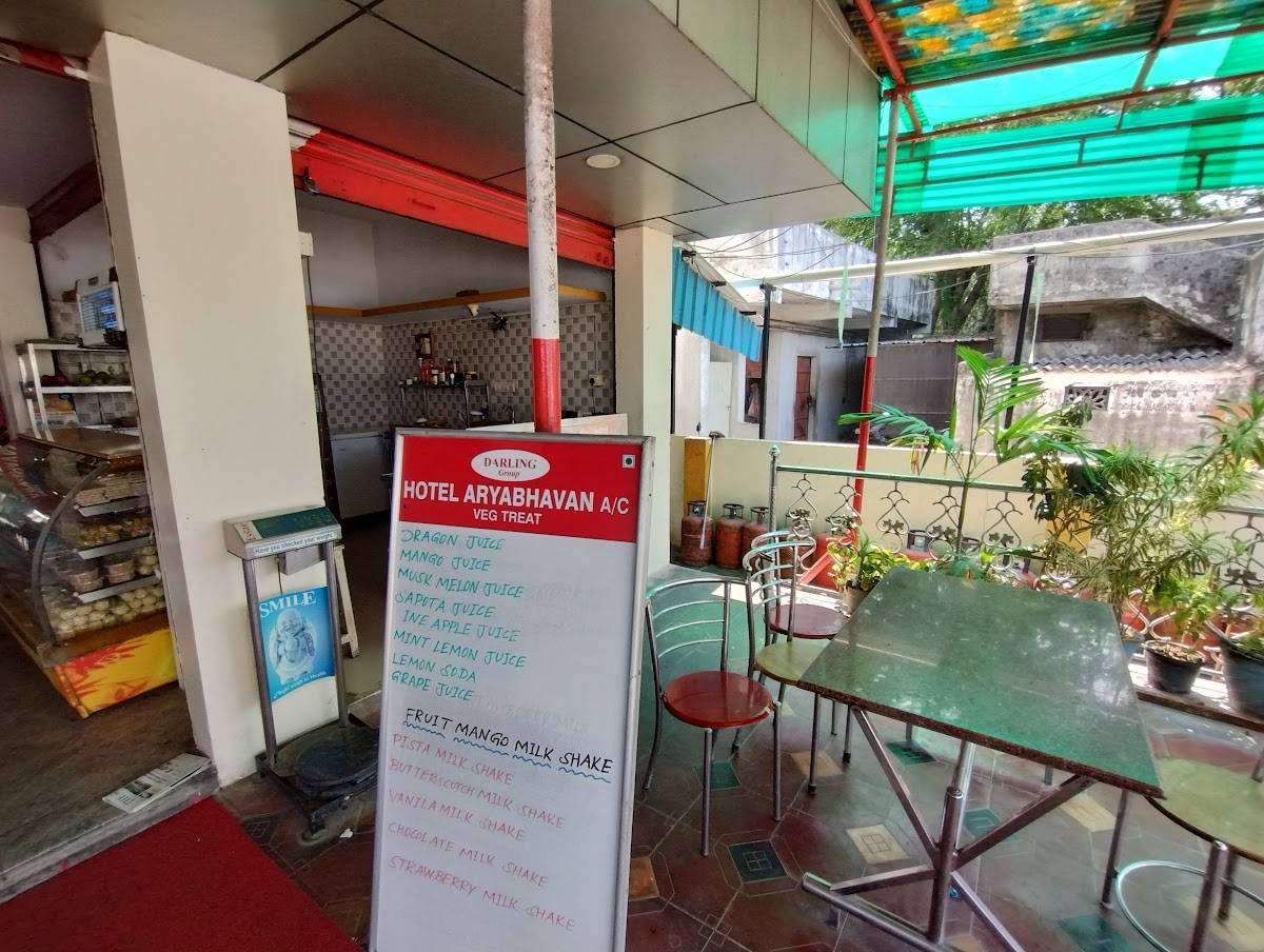 Menu at Arya Bhavan, Bagaveli