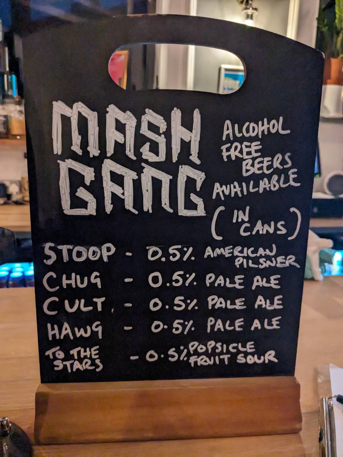 Menu at Atom Bar Hull, Hull