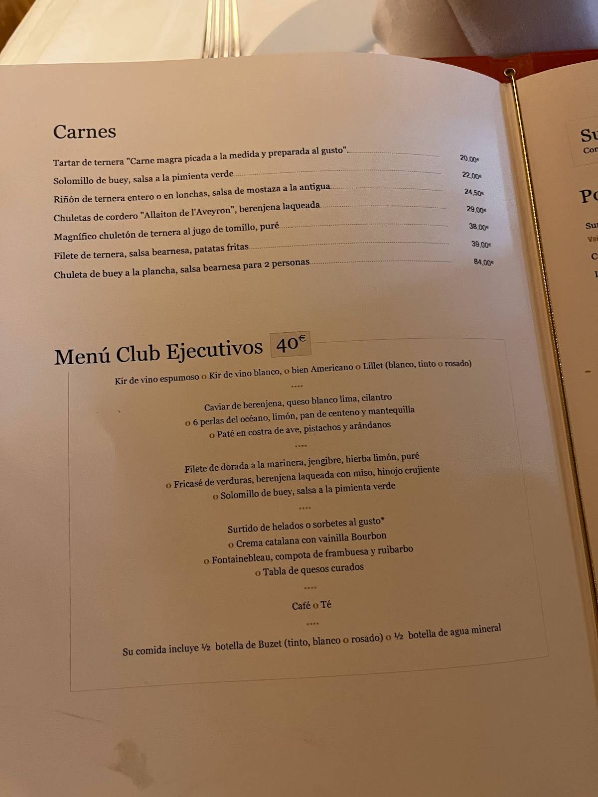 Menu au L'Auberge Dab restaurant, Paris, 161 Avenue de Malakoff