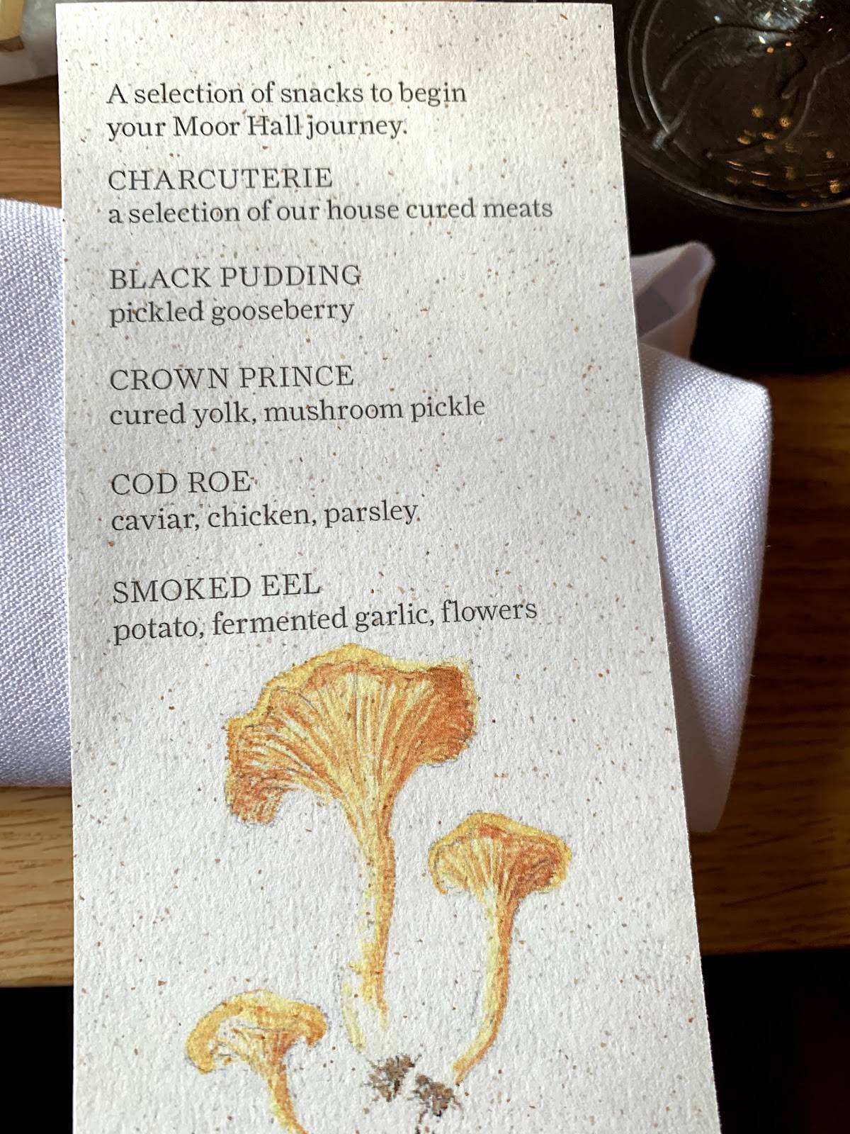 Menu at Moor Hall Restaurant with Rooms, Ormskirk