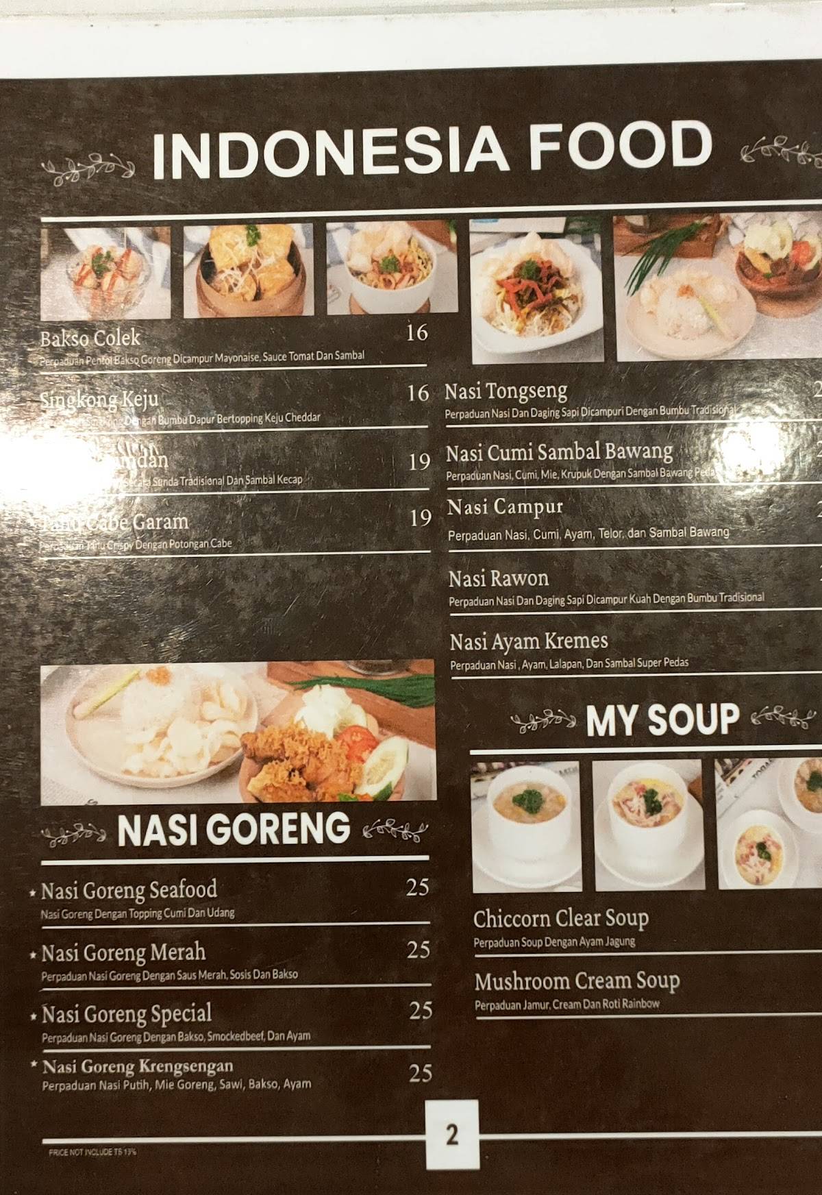 Carta de BARA CAFE, Surabaya