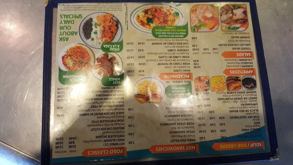 Menu at Fogo BBQ, Newark