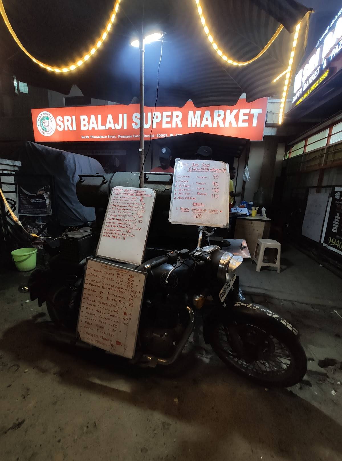 Menu at BBQ RIDE INDIA MOGAPPAIR, Chennai, Balaji Super Market