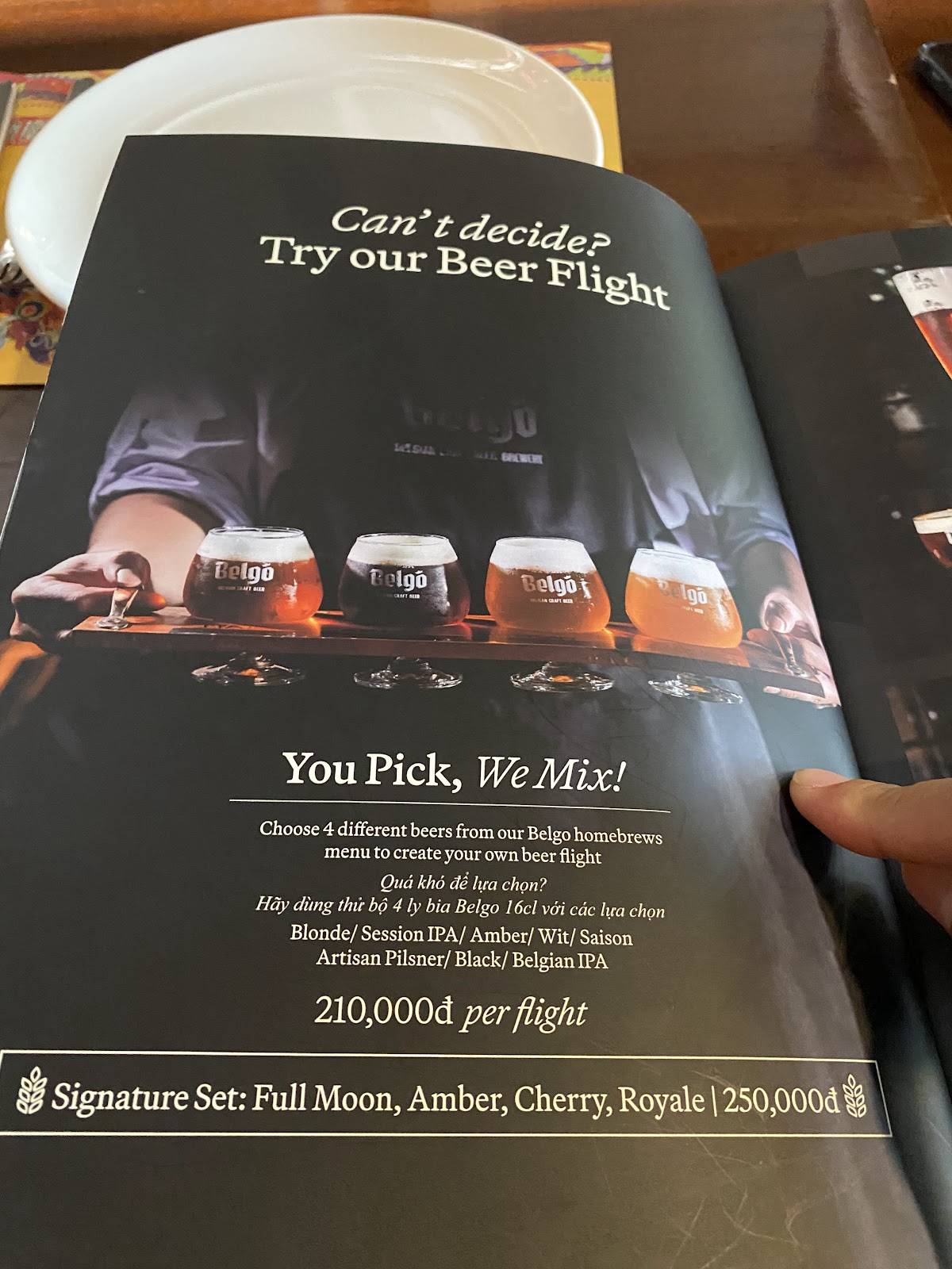 Menu at BELGO DA KAO - BELGIAN CRAFT BEER & RESTAURANT, Ho Chi Minh ...