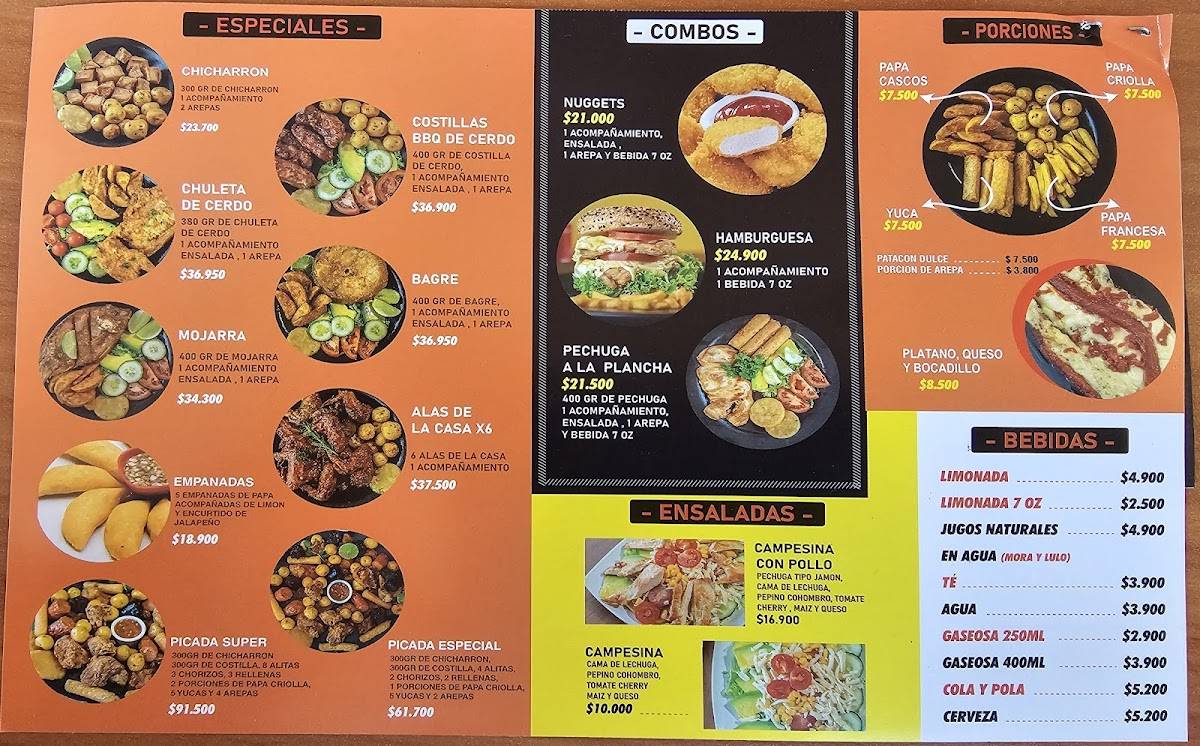 Carta del restaurante BROASTED CHICKEN EXPRESS CEDRITOS, Bogotá