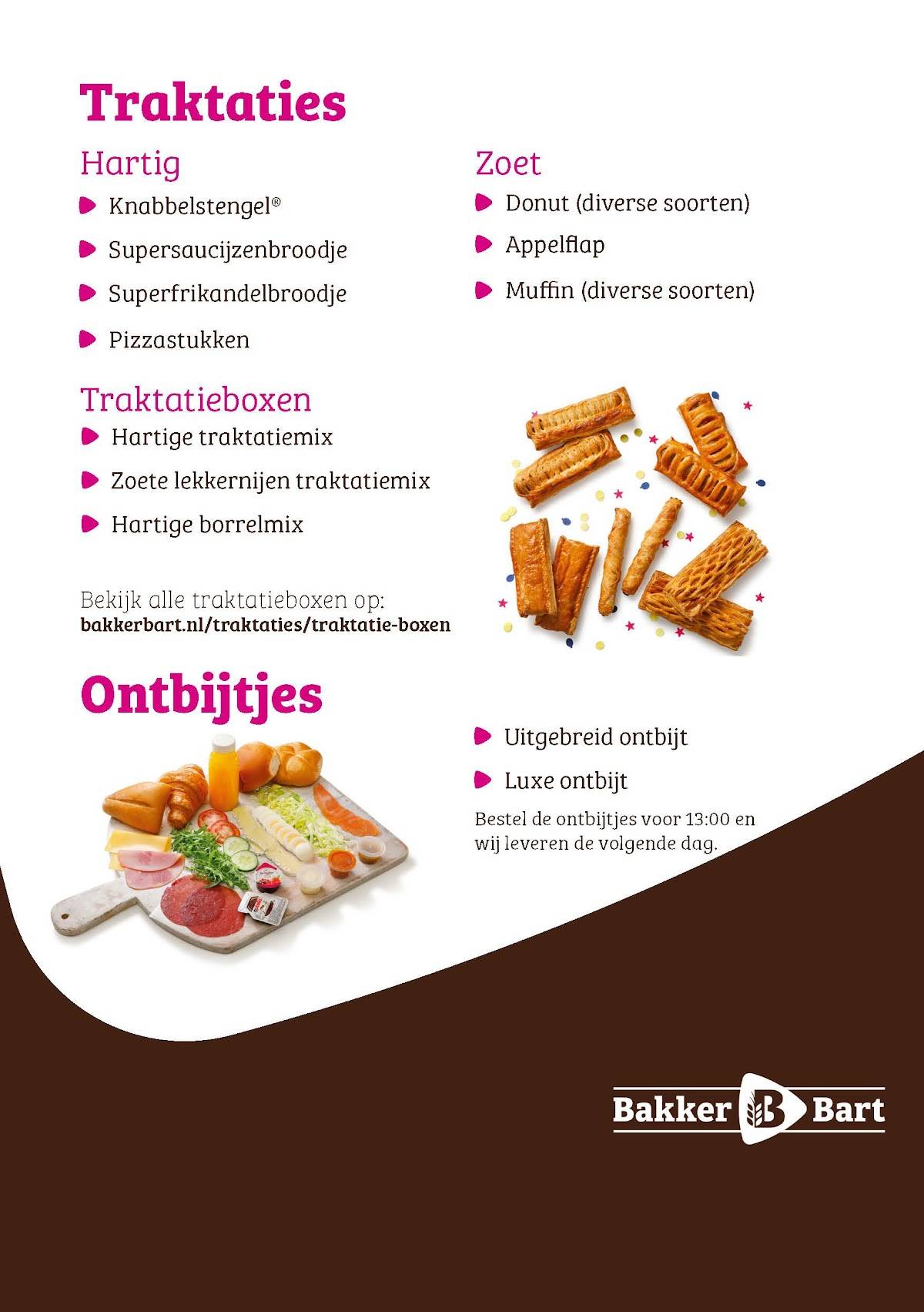 Menu at Bakker Bart Elst, Elst