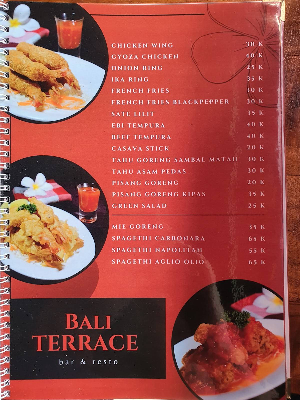 Menu at Bali Terrace Cafe Lippo Cikarang, Bekasi Regency