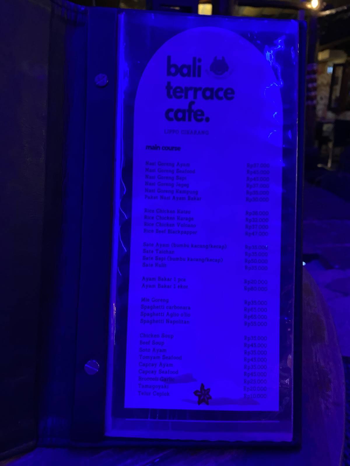 Menu at Bali Terrace Cafe Lippo Cikarang, Bekasi Regency