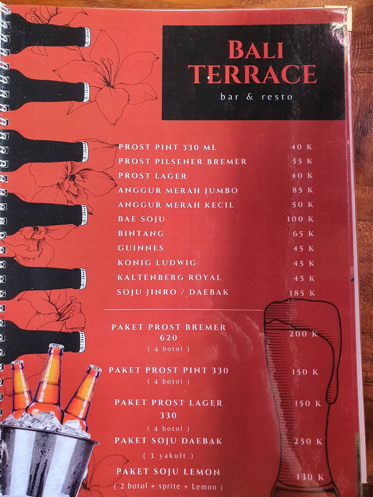 Menu at Bali Terrace Cafe Lippo Cikarang, Bekasi Regency