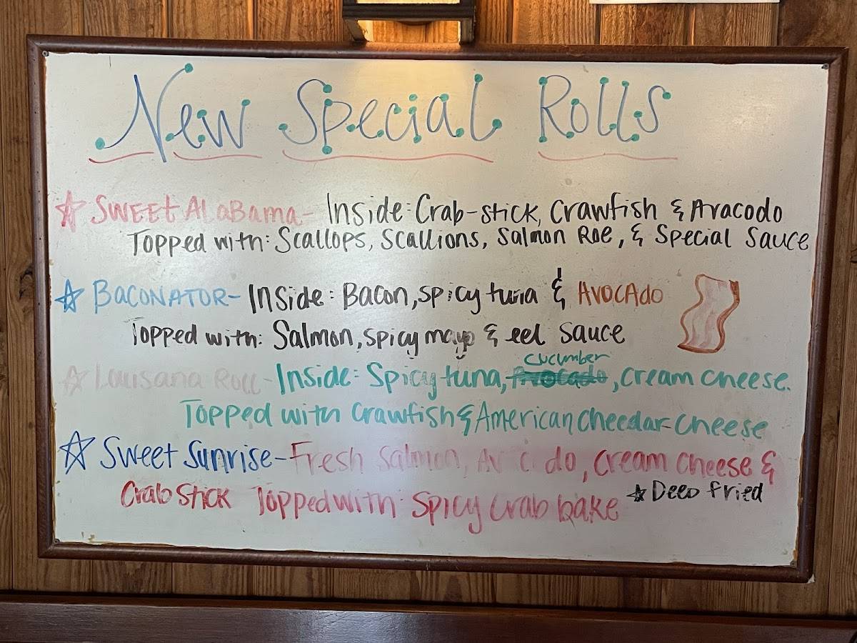 Menu at Bamboo Steakhouse & Sushi Bar, Mobile