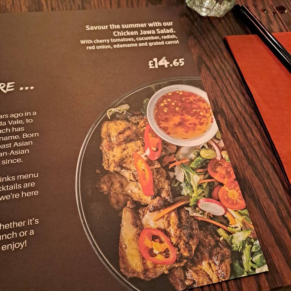 Menu at Banana Tree Bath restaurant, Bath