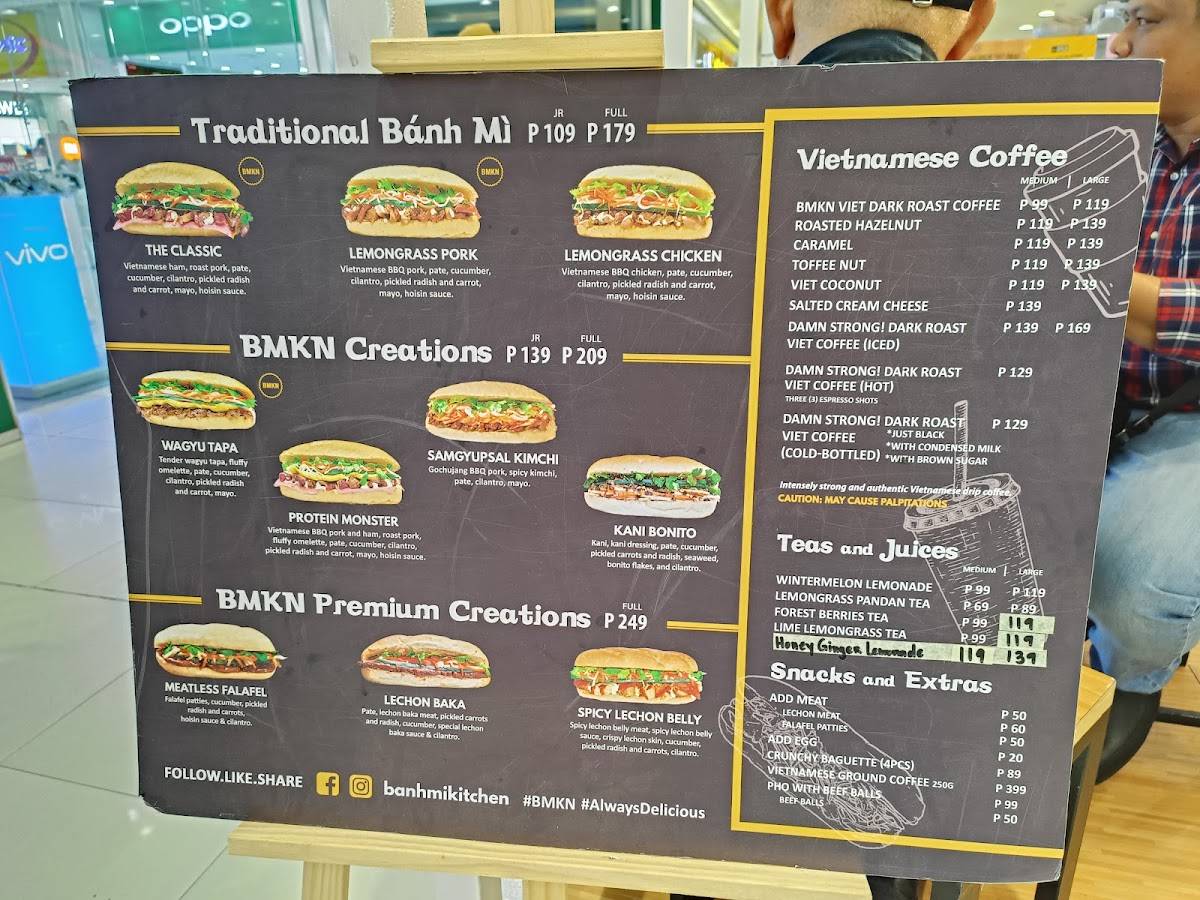 Menu at Bánh Mì Kitchen - SM Naga restaurant, Naga