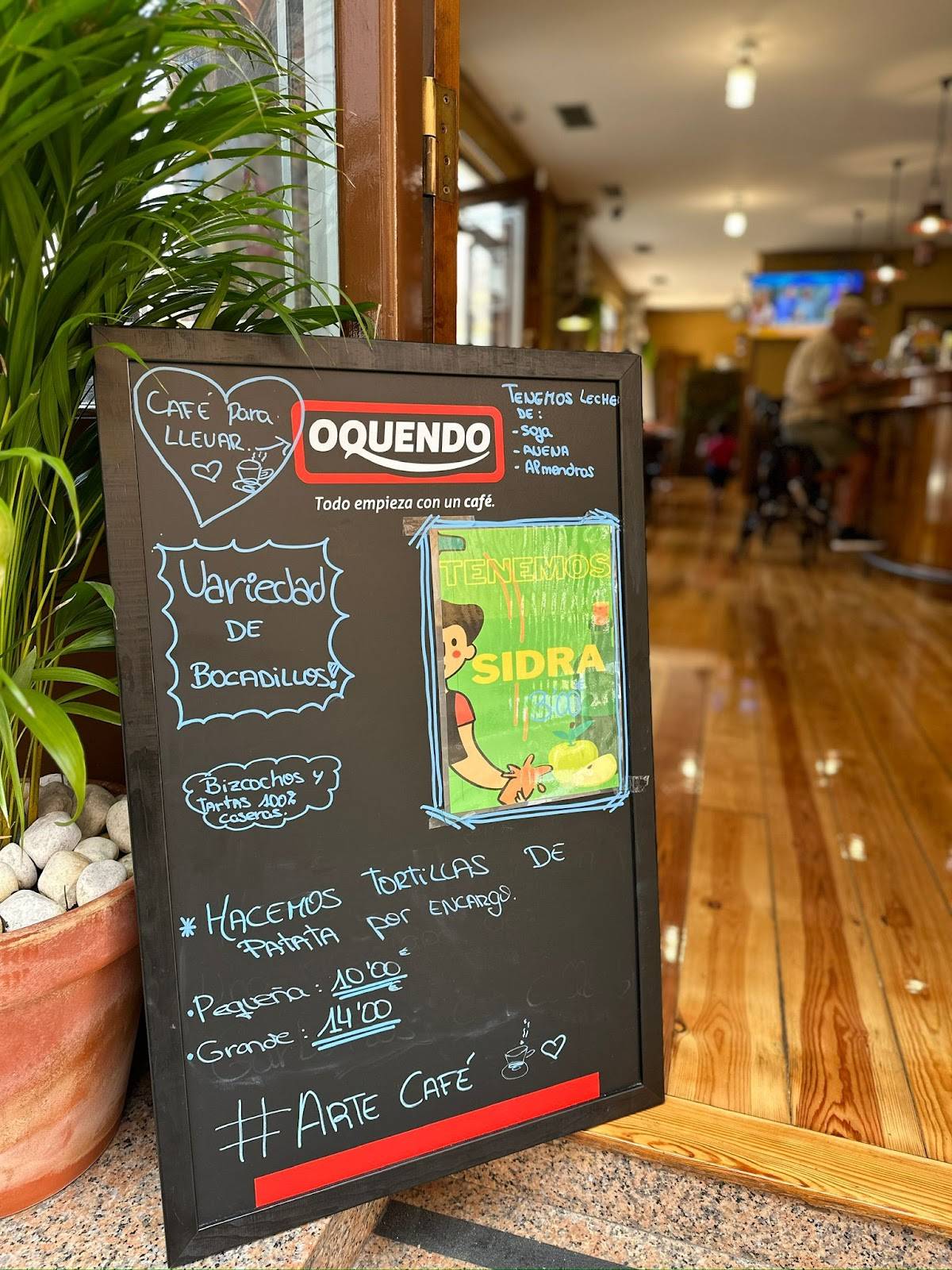 Carta de Bar Arte café, Aviles