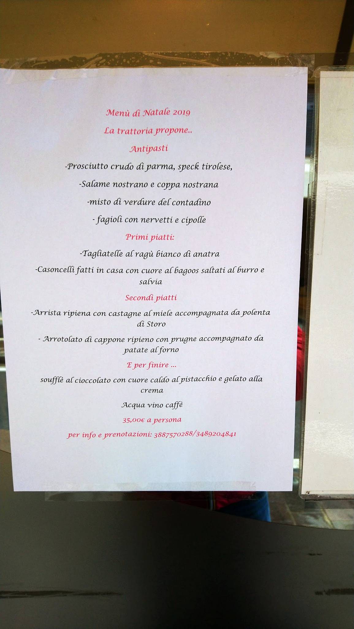 Menu da Bar Trattoria Da Giulia, Ospitaletto