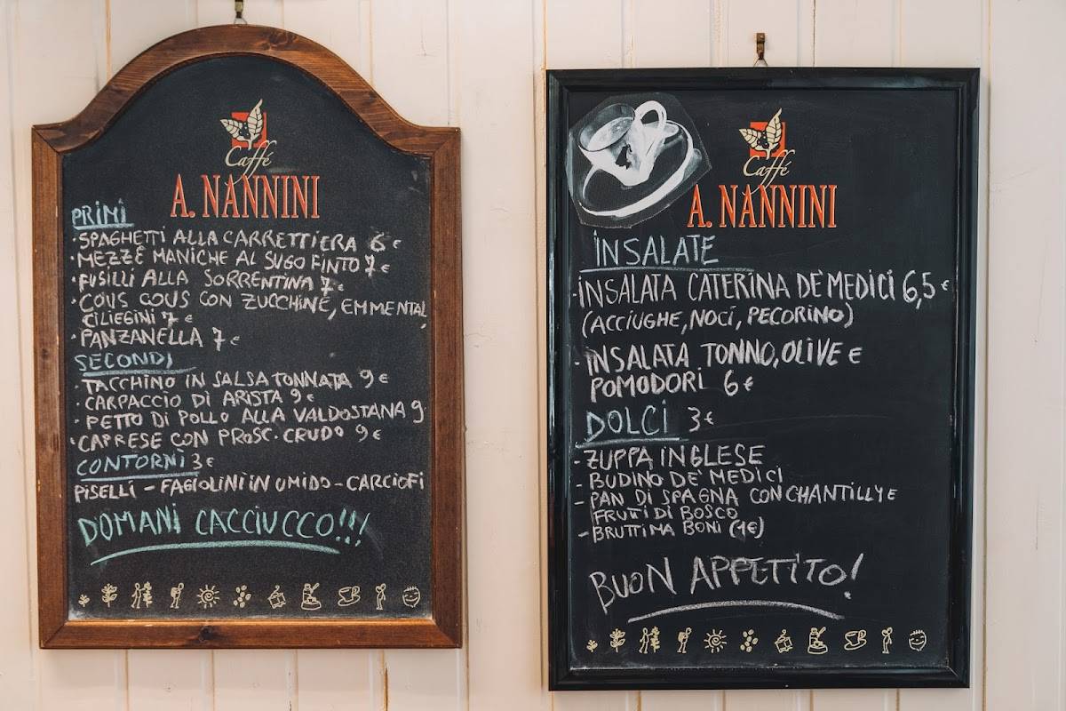 Menu at Bar Vicky, Florence