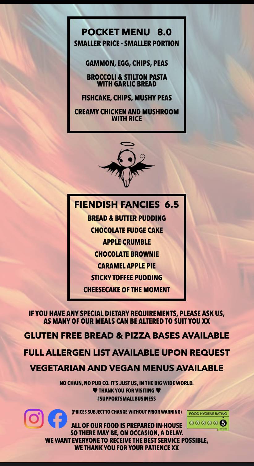 Menu at The Old Angel Inn pub & bar, Bardney