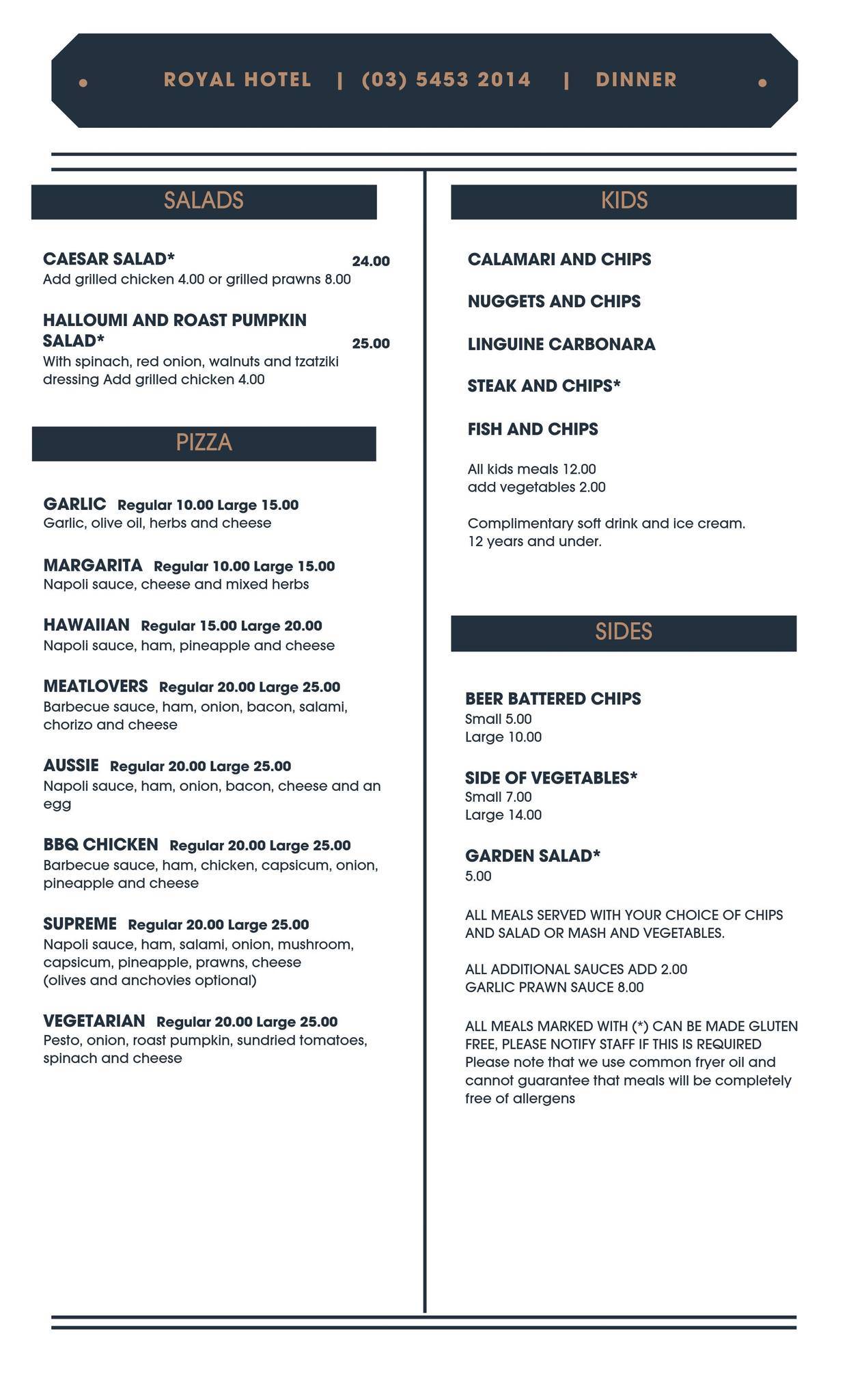 Menu at Royal Hotel pub & bar, Barham