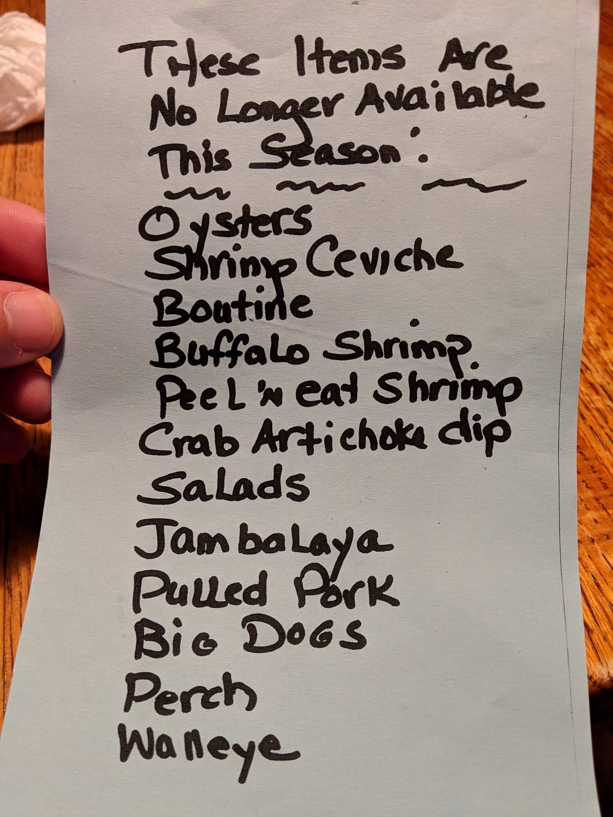 Menu at Barnacle Bud's, Milwaukee