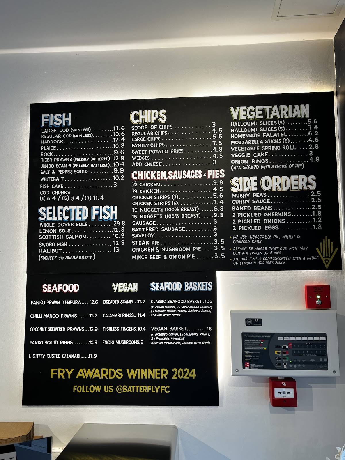Menu at Batterfly Berrylands restaurant, Surbiton
