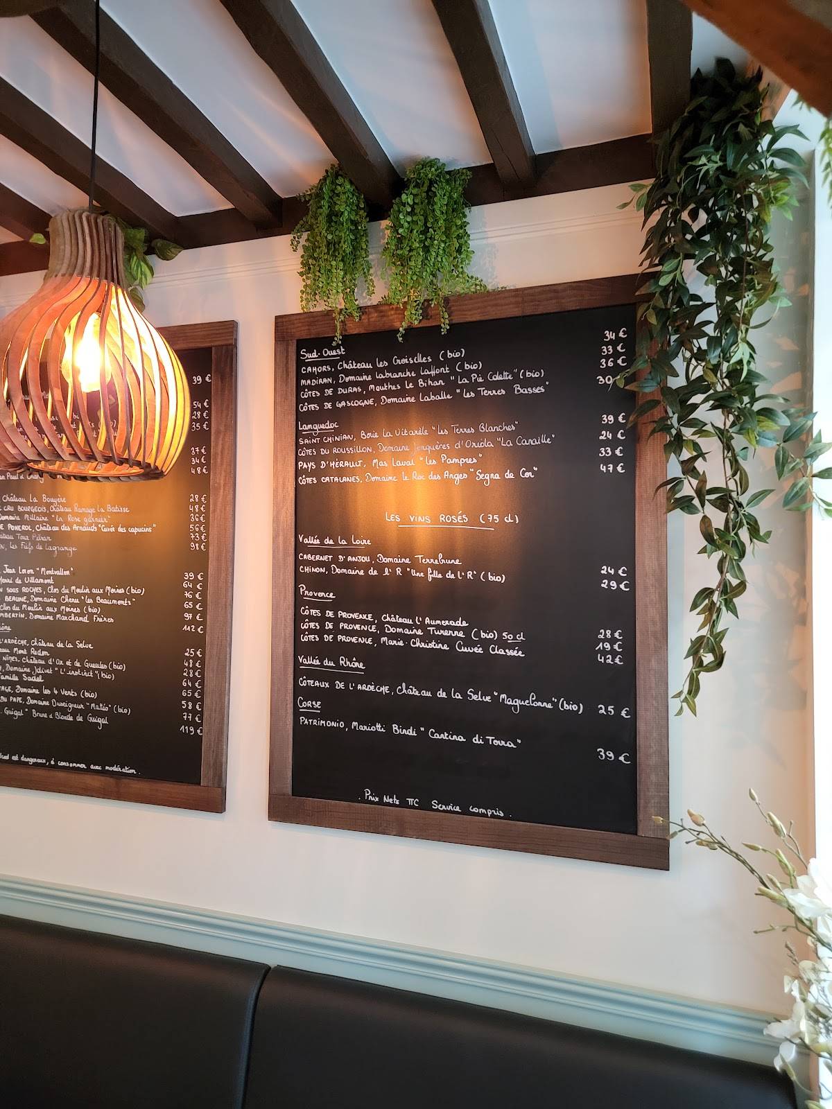 Menu at L'Alcôve restaurant, Bayeux