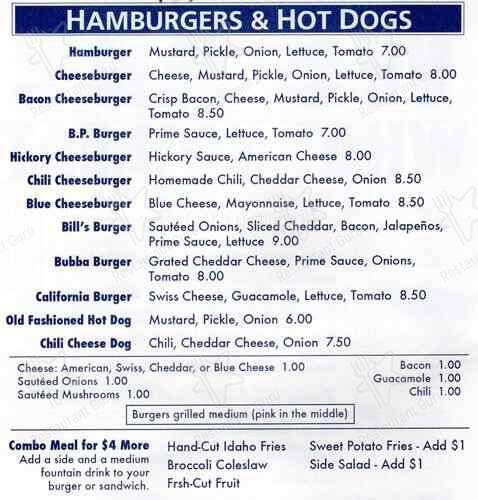 Menu at Becks Prime restaurant, Dallas, Forest Ln