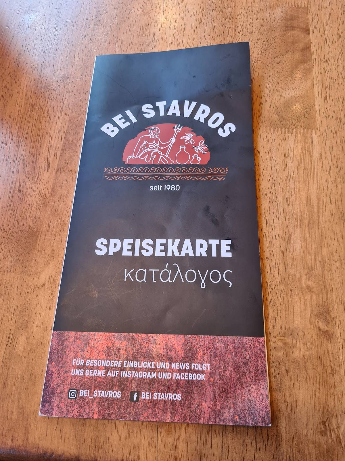 Speisekarte von Bei Stavros restaurant, Sundern (Sauerland)