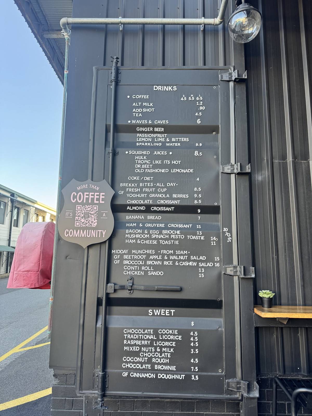 Menu at Belmont33 Drive Thru Coffee cafe, Belmont