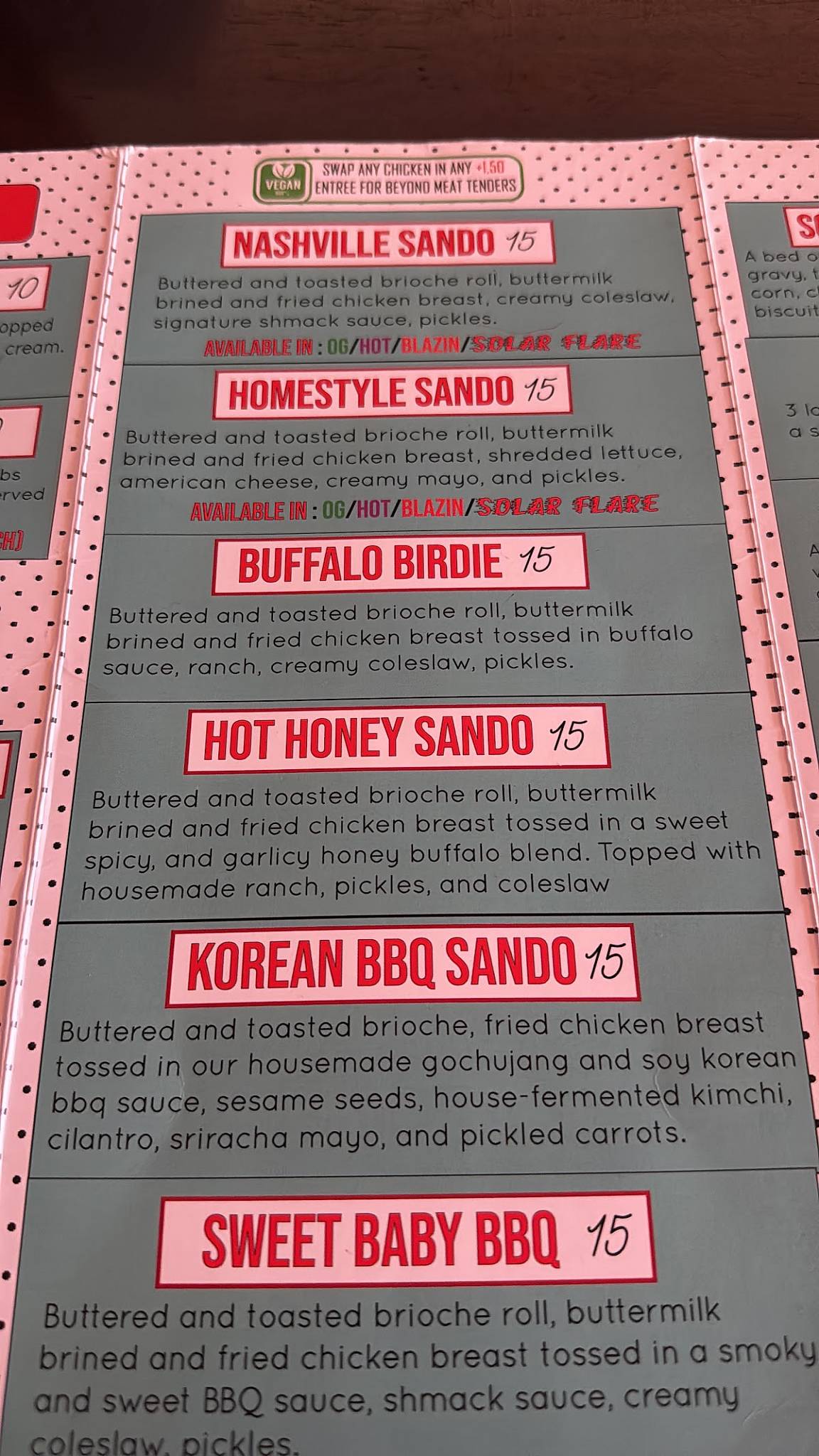 Menu at Benji's Birdhouse restaurant, Ramstein-Miesenbach